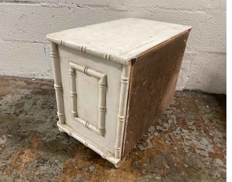 Miniature Faux Bamboo Painted Chest For Sale at 1stDibs