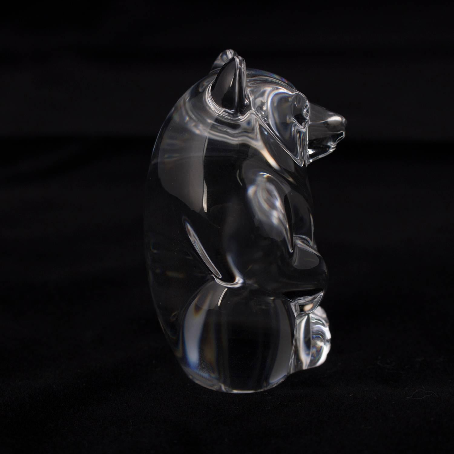 Miniature Figural Steuben Crystal Bear Sculpture, Signed, 20th Century ...