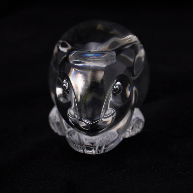 Miniature Figural Steuben Crystal Bunny Rabbit Sculpture, Signed, 20th ...
