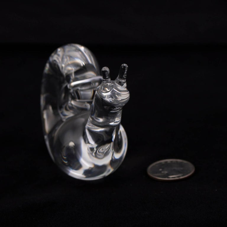 Miniature Figural Steuben Crystal Snail Sculpture, Signed, 20th Century ...