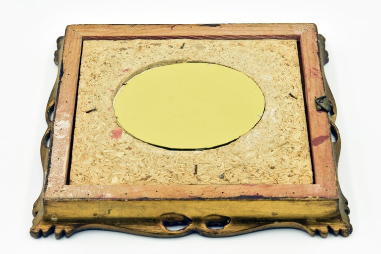 Miniature Lady Portrait by Ruby Hand Painted on Celluloid in Giltwood ...