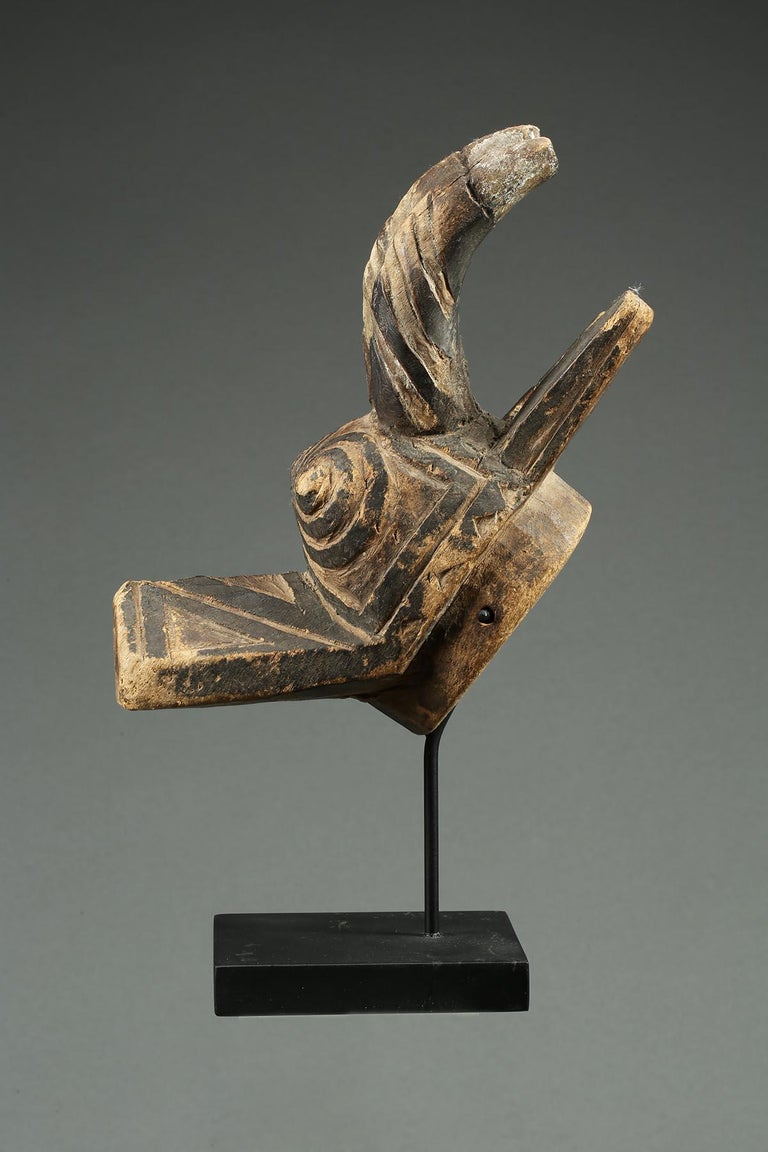 Miniature Painted Bwa Tribal African Antelope Mask, Burkina Faso at 1stDibs