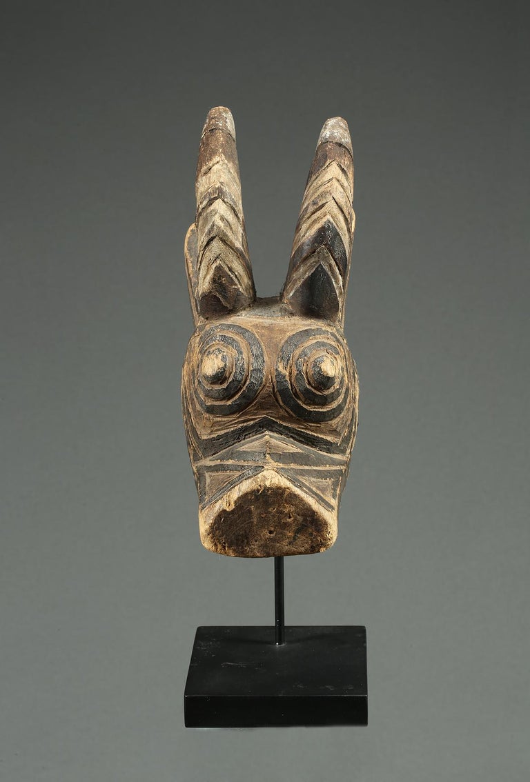Miniature Painted Bwa Tribal African Antelope Mask, Burkina Faso at 1stDibs