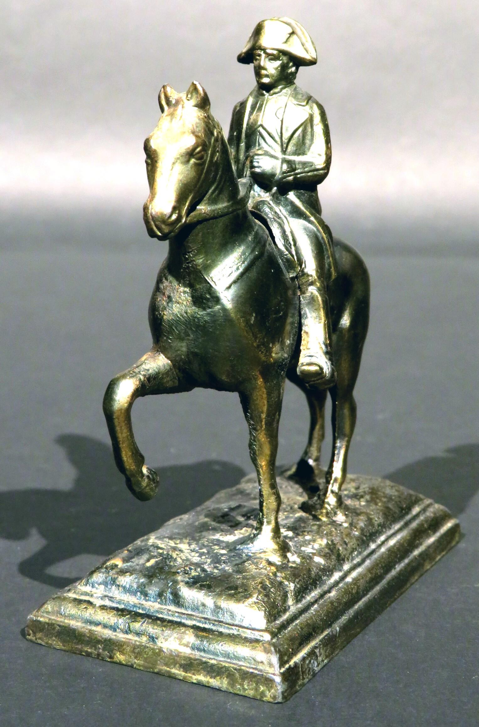 Miniature Spelter Figure of Napoleon Bonaparte on Horseback, France ...