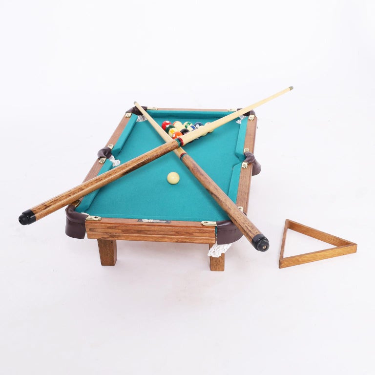 Miniature POOL Table and Case For Sale at 1stDibs