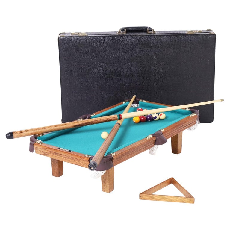 Miniature POOL Table and Case For Sale at 1stDibs