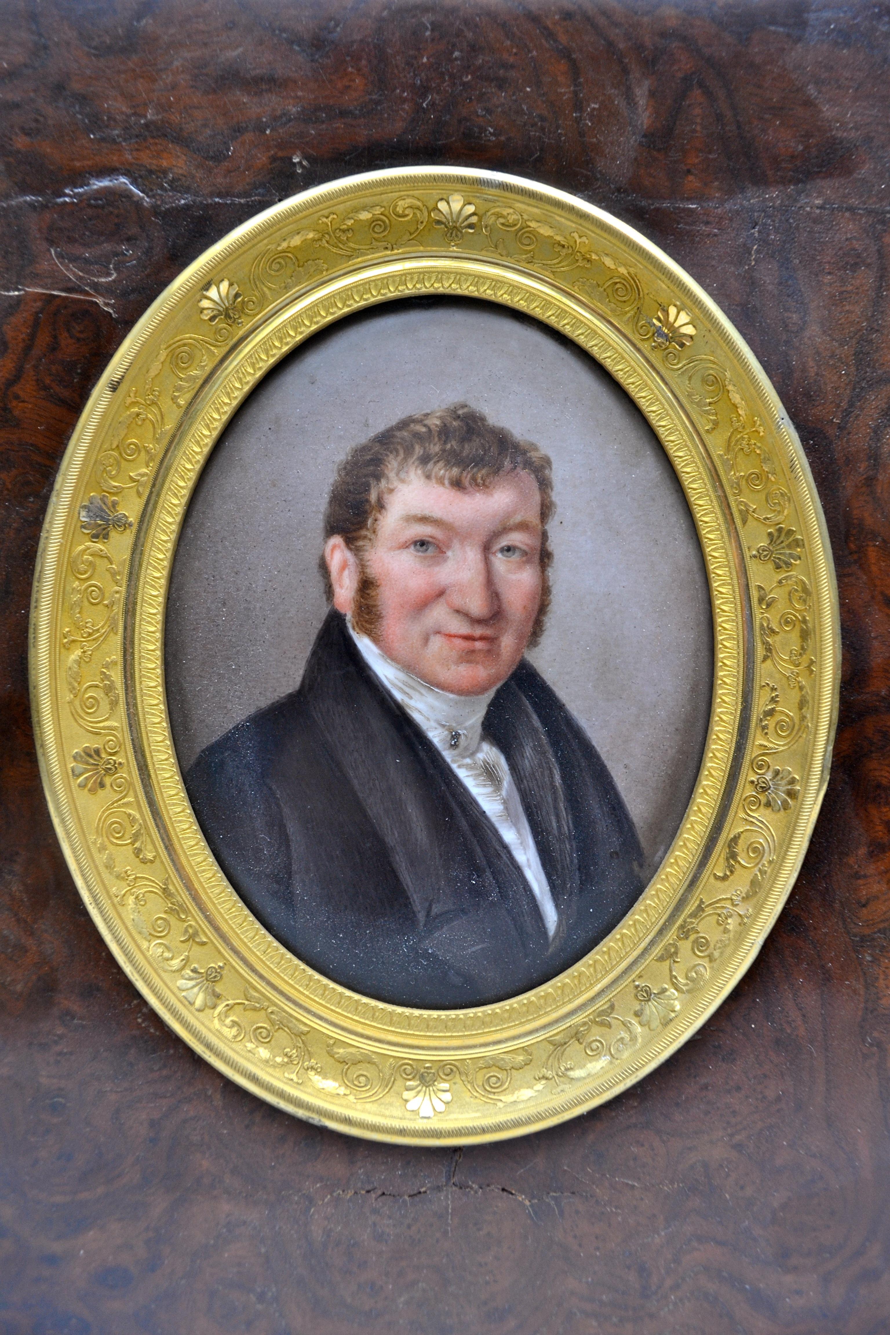 Miniature Portrait of a French Gentleman Dated 1825 For Sale at 1stDibs ...