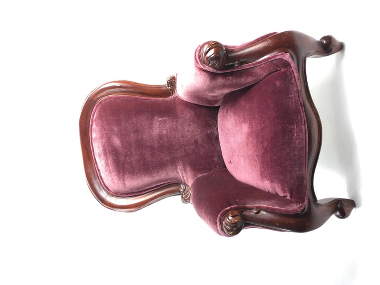 Miniature Queen Anne Armed Portrait Chair for Doll, Small Child or ...