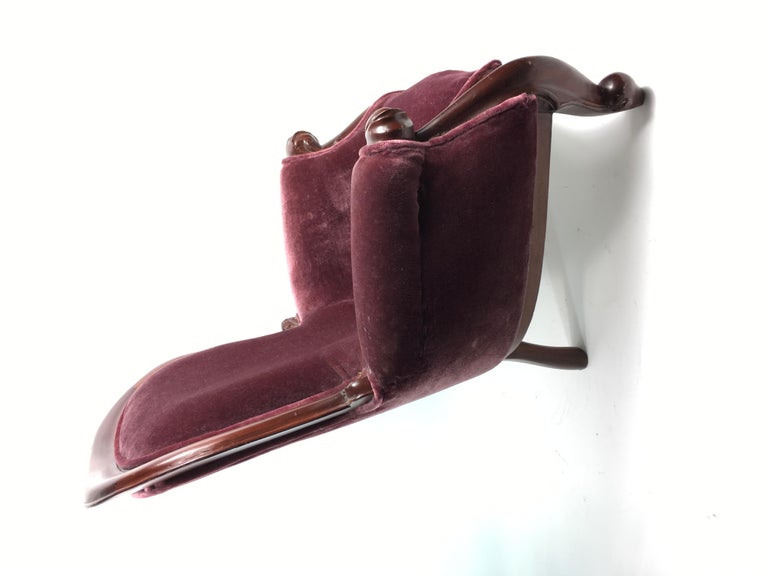 Miniature Queen Anne Armed Portrait Chair for Doll, Small Child or ...