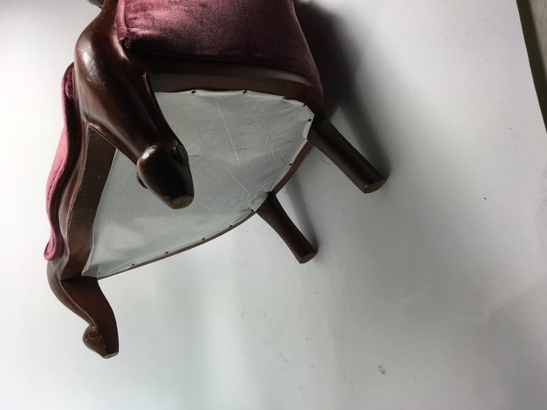 Miniature Queen Anne Armed Portrait Chair for Doll, Small Child or ...