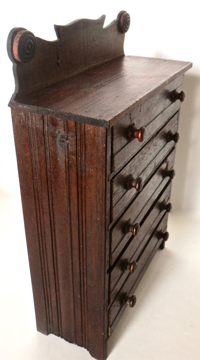 Miniature Salesman's Sample Victorian Chest of Drawers, American For ...