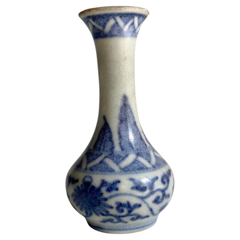 Miniature Vase from Hatcher Collection with Fluted Rim For Sale at 1stDibs