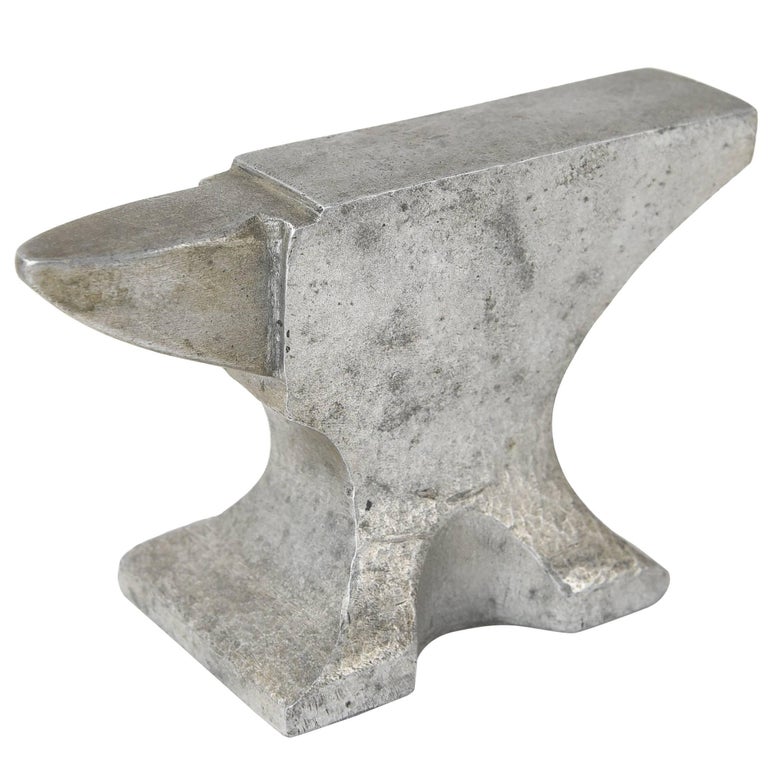 Miniature Vintage Aluminum Anvil Paperweight For Sale at 1stDibs