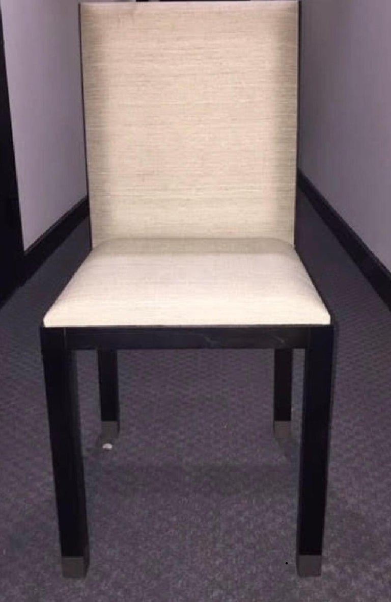 Minimal Armani Casa RIMA Dining Chair, Linen and Silk, Brushed Brown ...