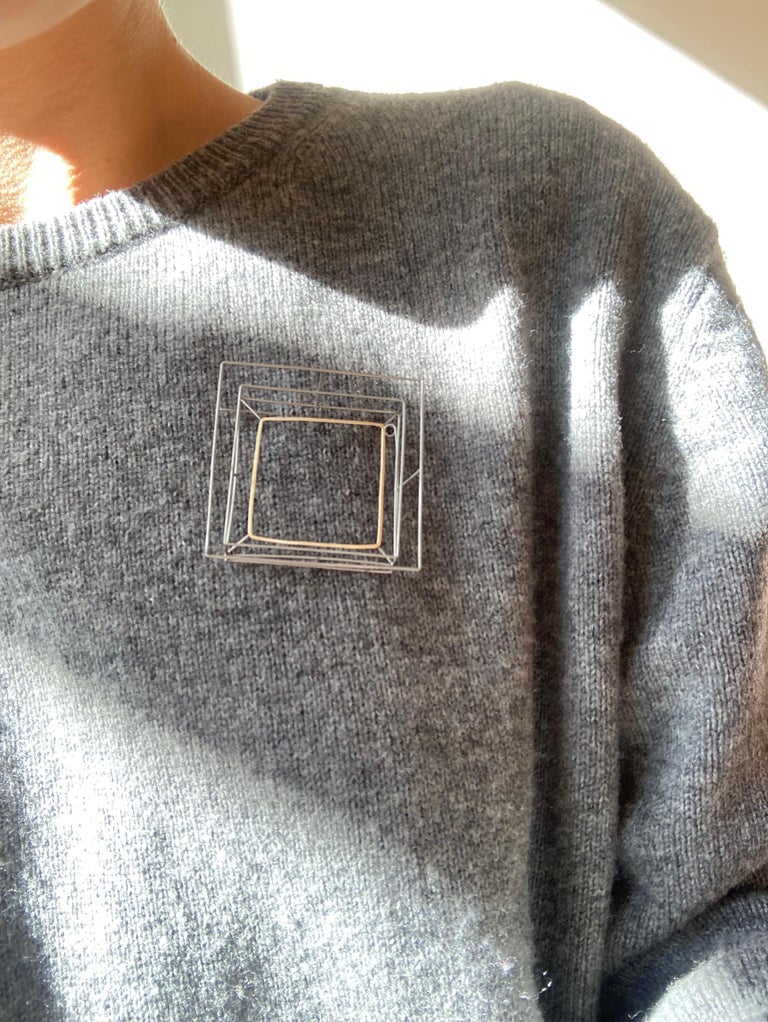 Minimal Frame Brooch For Sale at 1stDibs