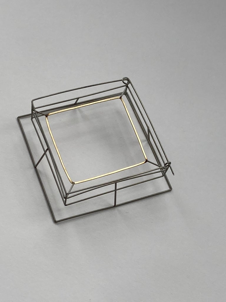 Minimal Frame Brooch For Sale at 1stDibs