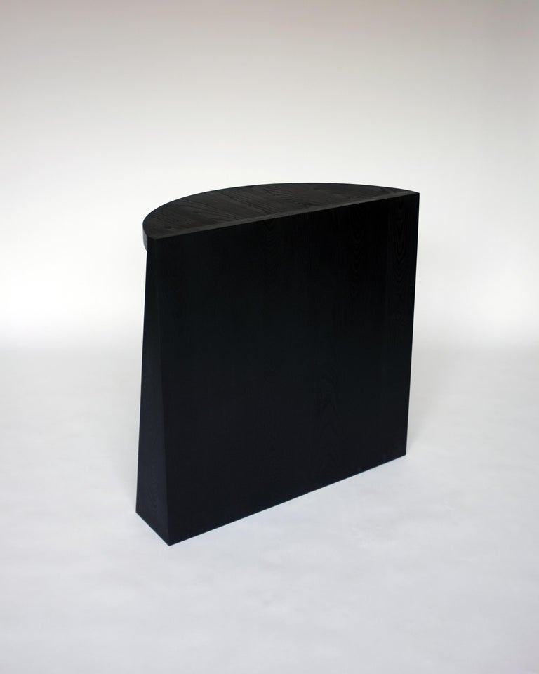 Minimal Sculptural Geometric Black Dyed Ash Wood Console Table by ...