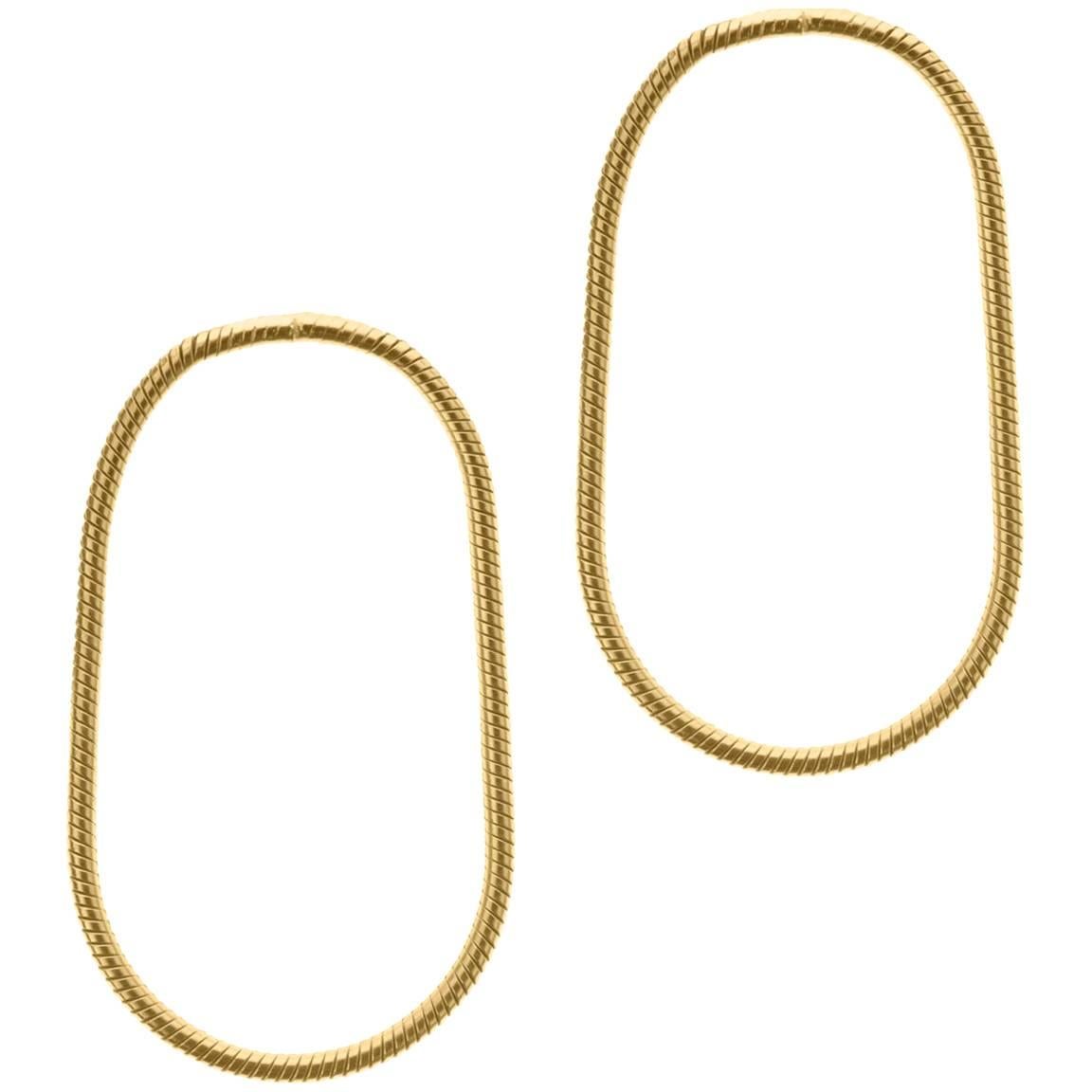 Studs Mini Small Round Shape Hoops Snake Chain Gold-Plated Silver Greek ...