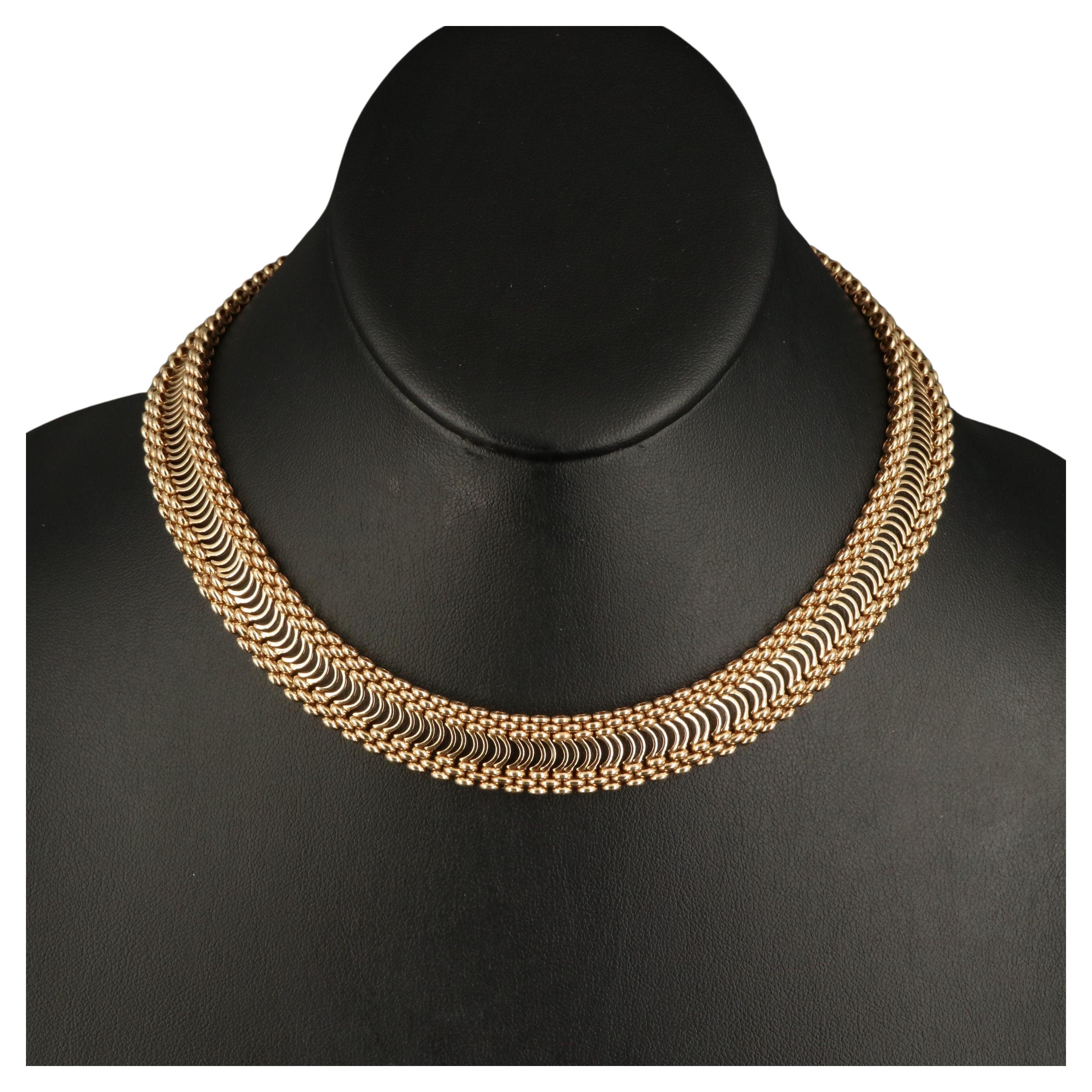 Gucci Vintage Gold Link Necklace at 1stDibs