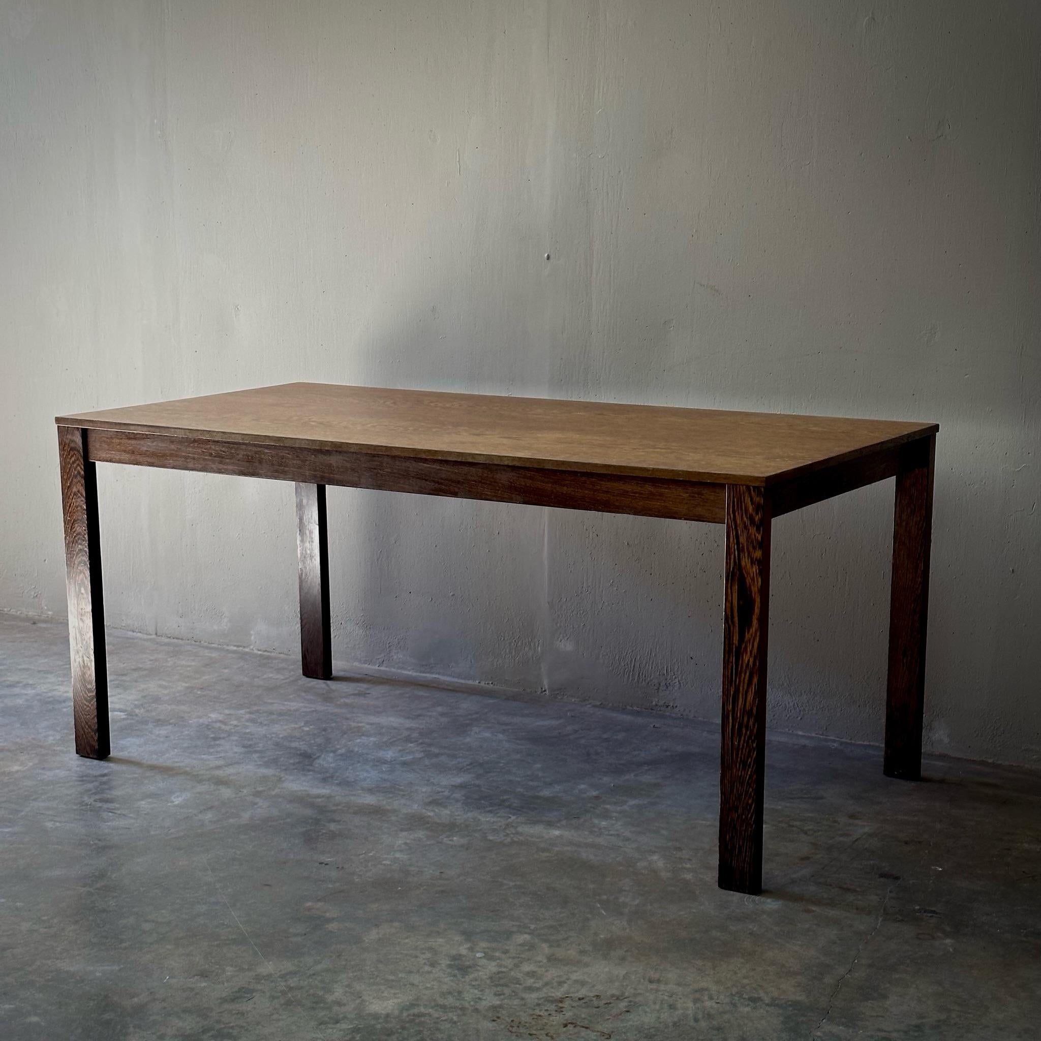 Minimalist 1970s Wenge Wood Table or Desk For Sale at 1stDibs
