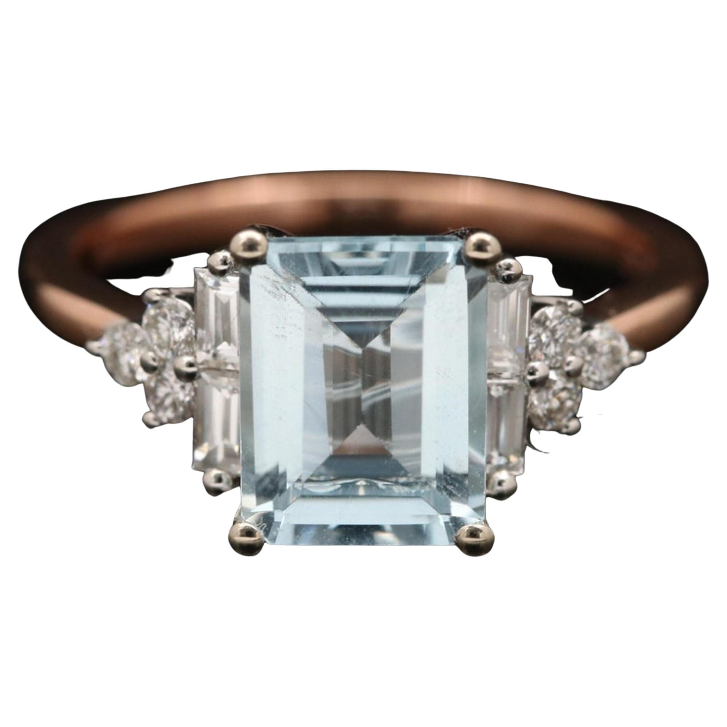 Customizable 18k Gold Minimalist Emerald Engagement Ring Diamond
