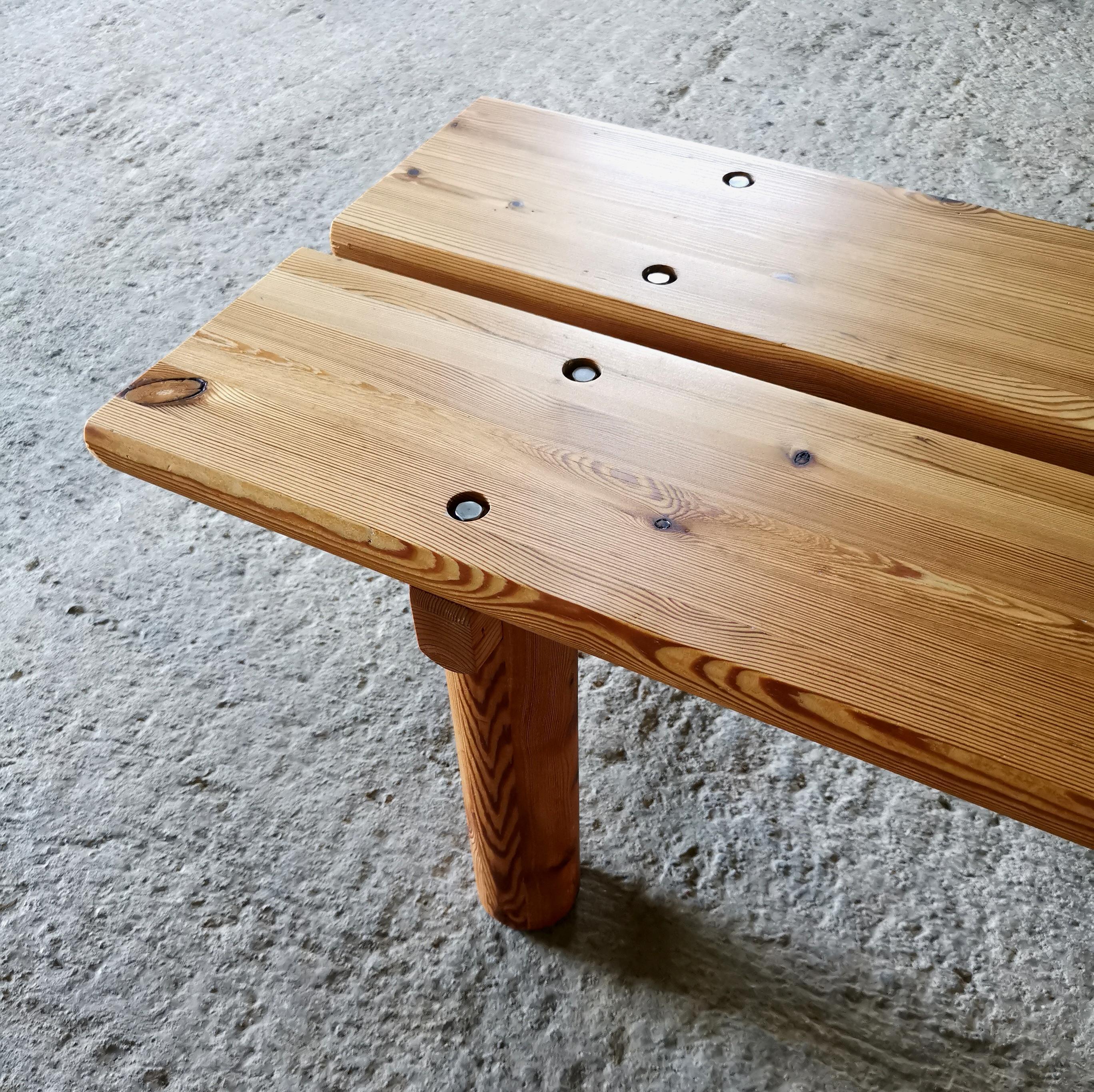Minimalist bench in solid Oregon pine. Design Friis and Moltke Denmark ...