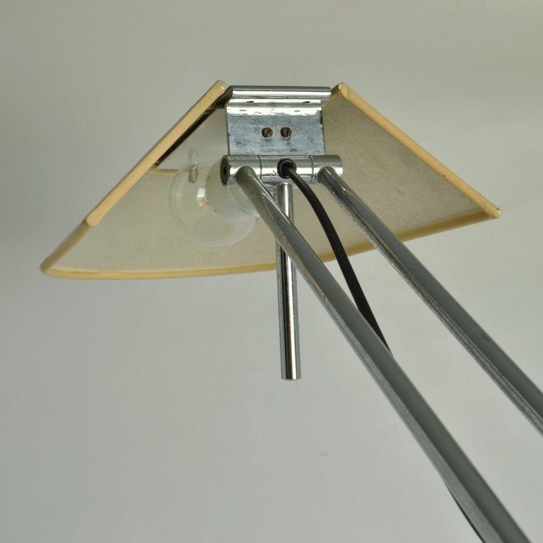 Minimalist Black and Chrome Table Lamp, Counter Balance Swiss 1970's ...