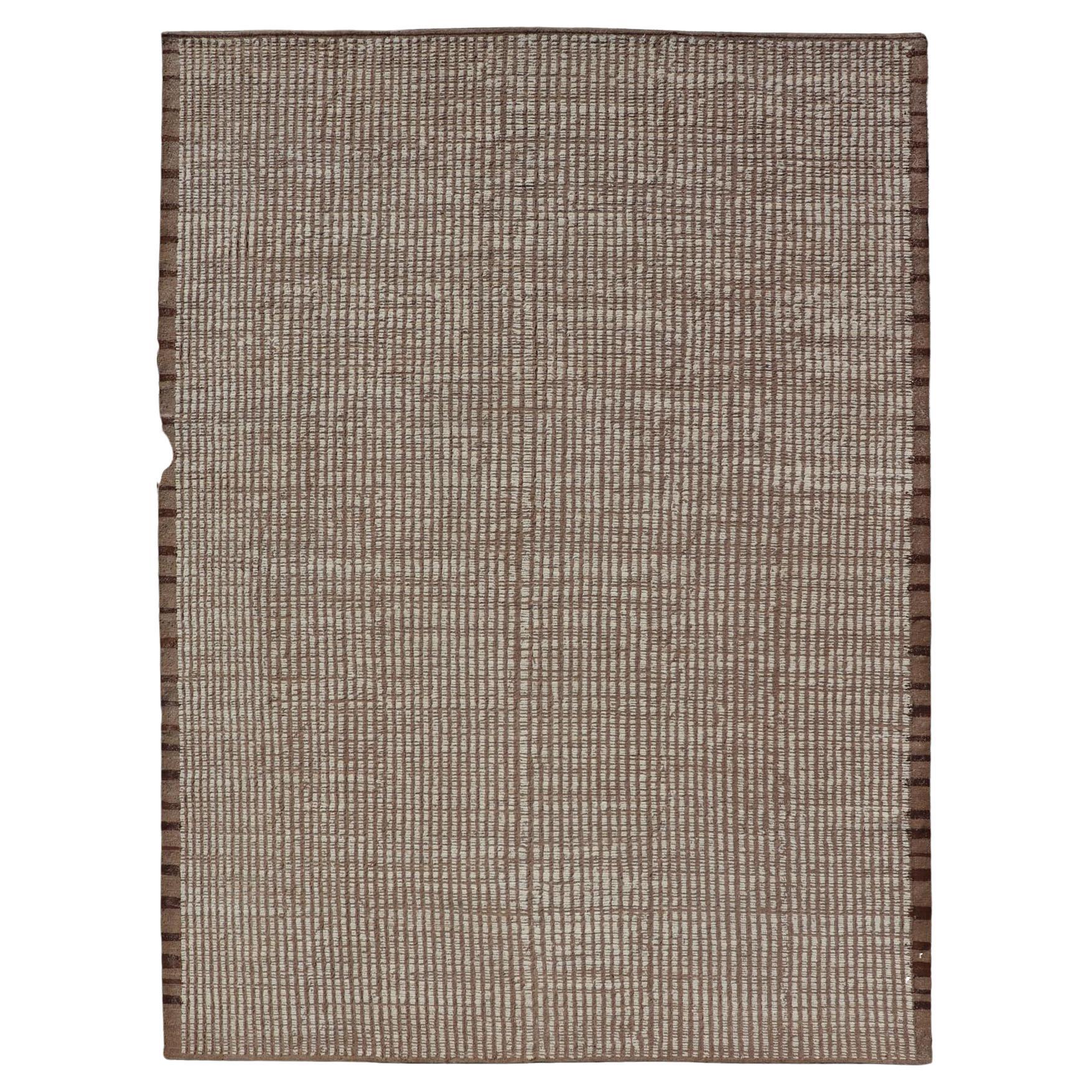 Modern Scandinavian/Swedish Design Hi-Low Rug in Gray, Purple, Lavender ...