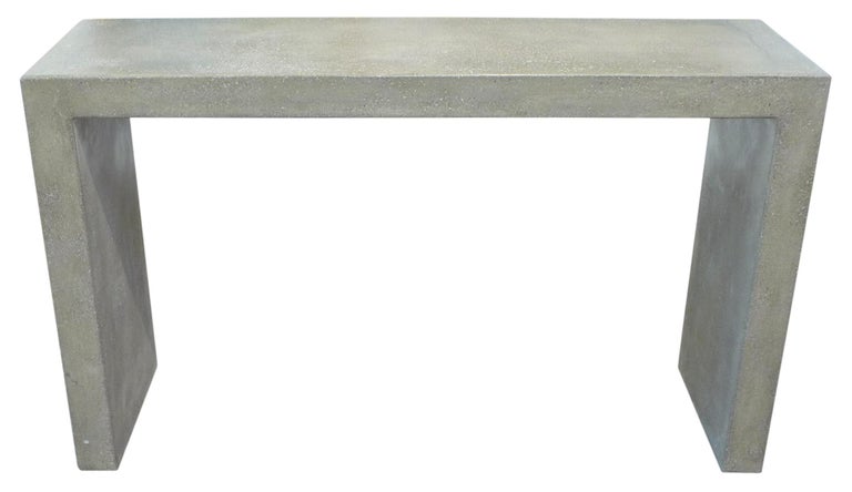 Minimalist Cast Concrete Console For Sale at 1stDibs