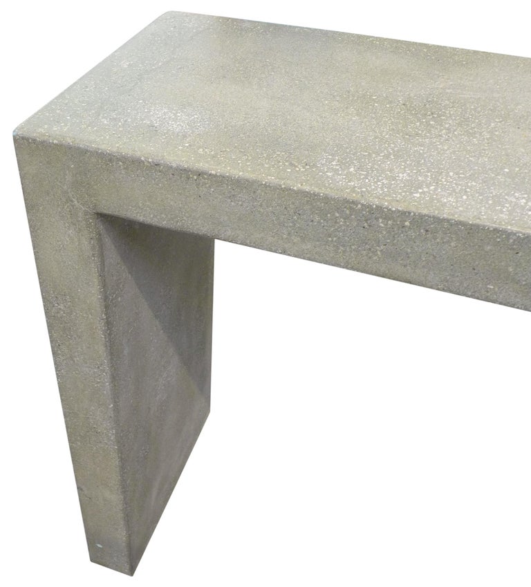 Minimalist Cast Concrete Console For Sale at 1stDibs