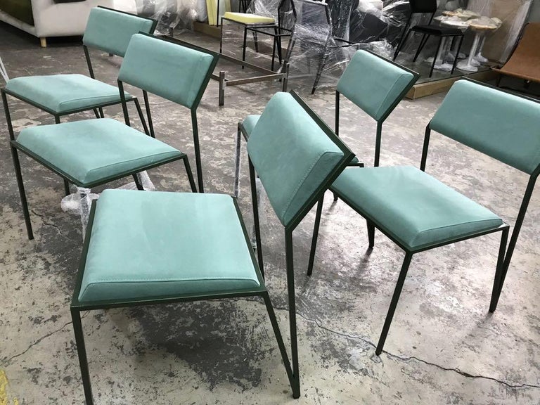 Minimalist Velvet Chair by Tiago Curioni, Brazilian design For Sale at ...