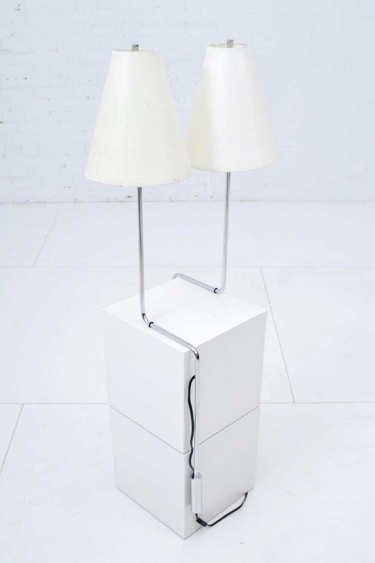 Minimalist Chrome Counterbalance Table Lamps For Sale at 1stDibs
