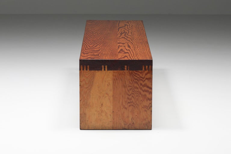 Minimalist Church Bench in Solid Wood, Monumental, Joinery For Sale at ...