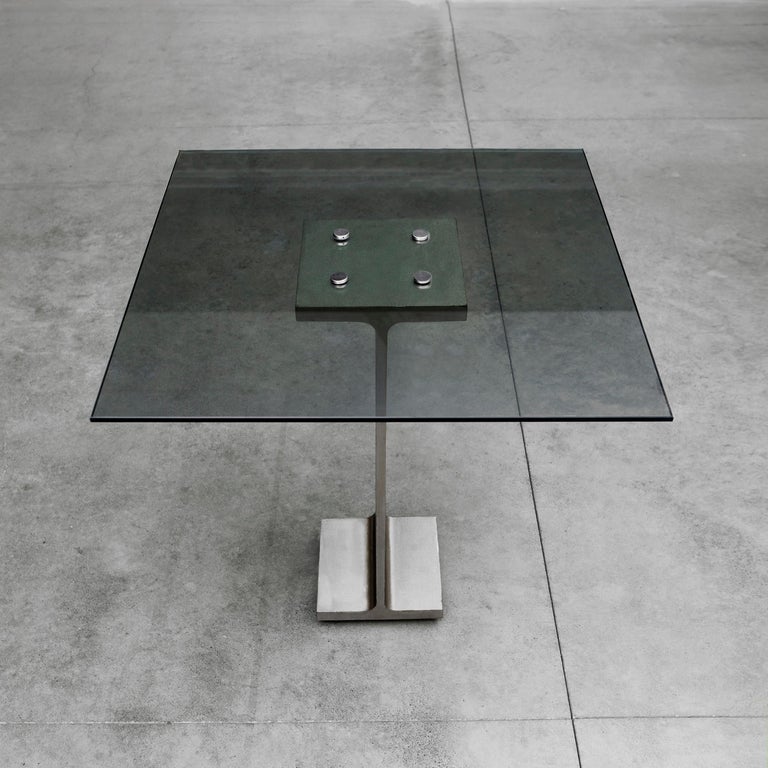 Steel I-Beam Bar Height Dining Table - Counter Height Table - Hight Top ...