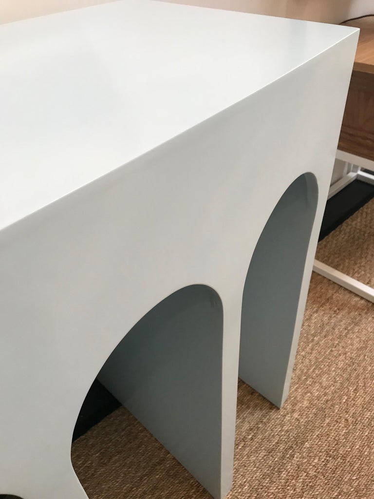 Minimalist Curved Front Arch Console in Pale Blue by Martin and ...