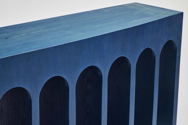 Minimalist Curved Front Console with Arches in Edo on Oak by Martin and ...