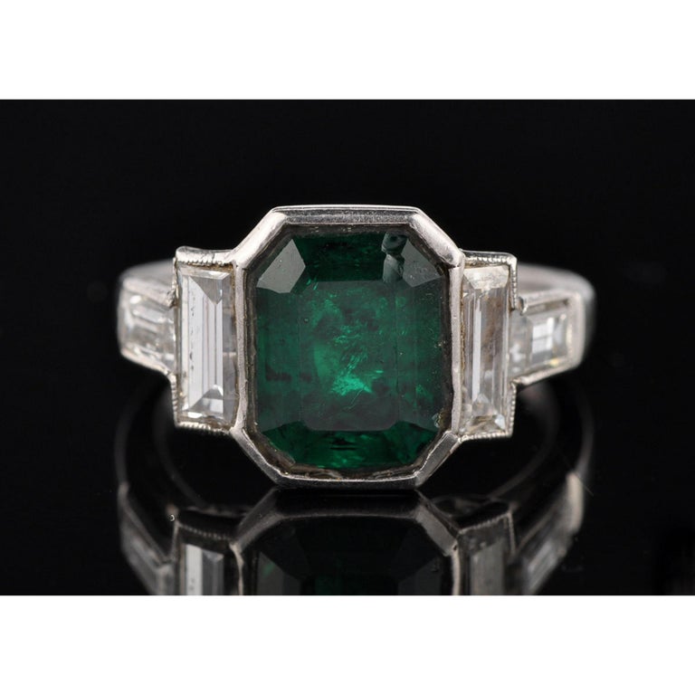 Customizable Minimalist Emerald Engagement Ring, Classic Emerald Gold ...