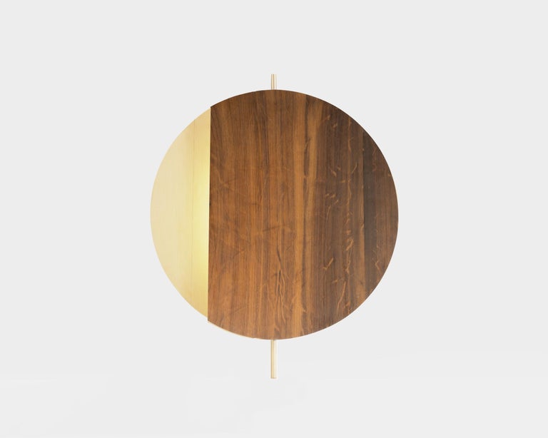 Handmade Minimalist Geometric Sconce, Natural Grey Ceramic and Brass ...