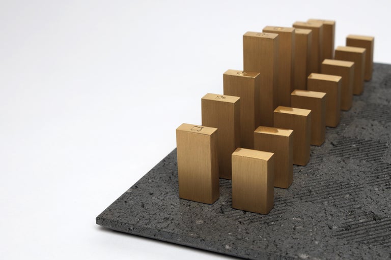Minimalist Handcrafted Basalt Marble Set Board by Tarek Elkassouf For ...
