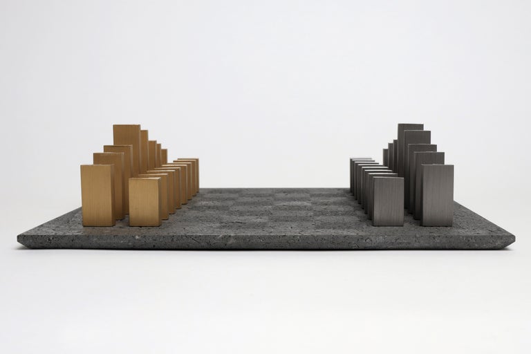 Minimalist Handcrafted Basalt Marble Set Board by Tarek Elkassouf For ...