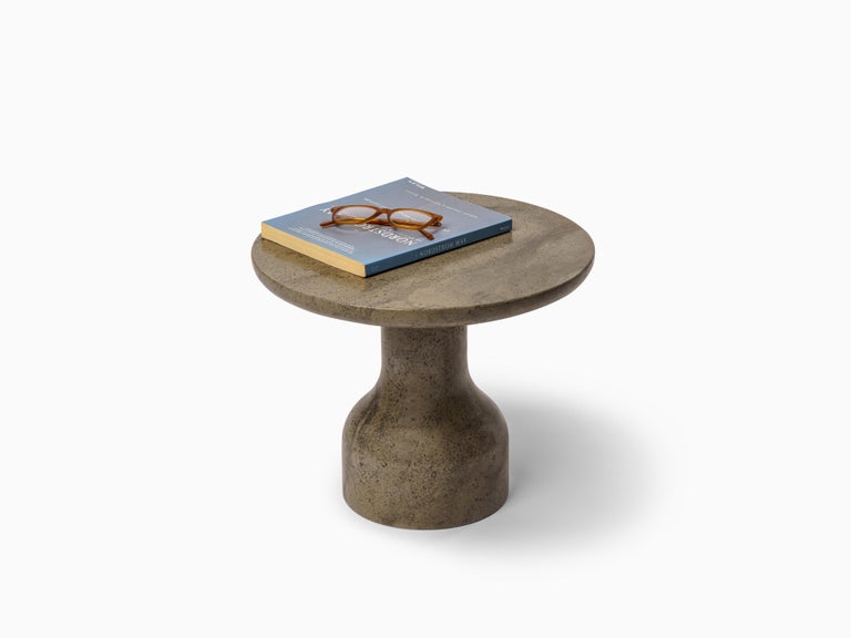 Minimalist Limestone Side Table Medium For Sale at 1stDibs