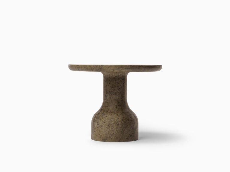 Minimalist Limestone Side Table Medium For Sale at 1stDibs