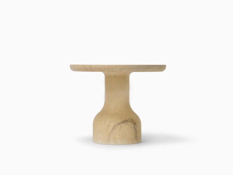 Minimalist Limestone Side Table Medium For Sale at 1stDibs