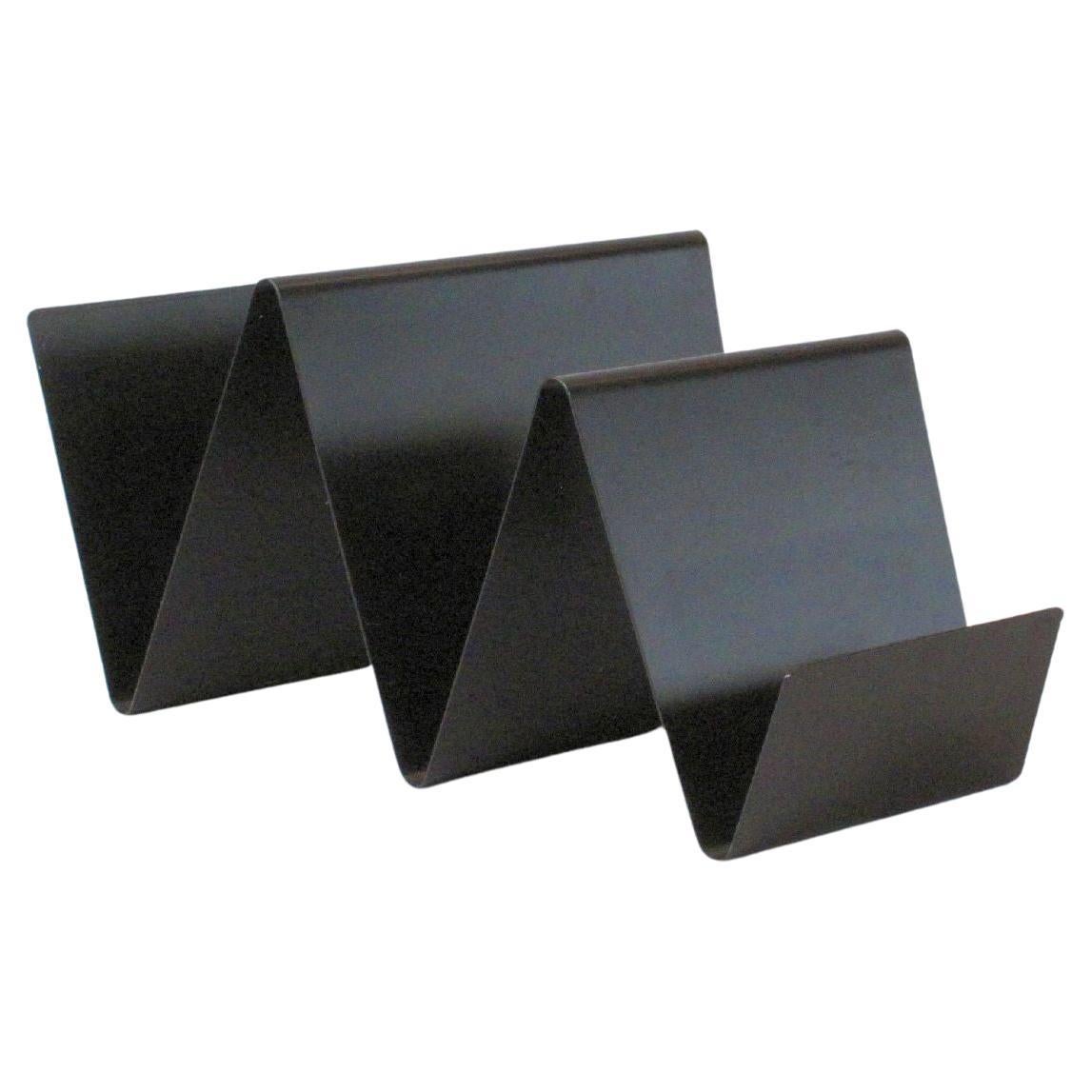 Vintage Atomic Style Gold Metal Magazine Rack For Sale at 1stDibs ...