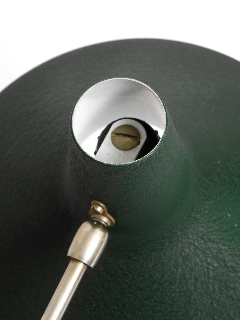 Minimalist Mid-Century Modern Table Lamp with Green Wrinkle Finish from ...