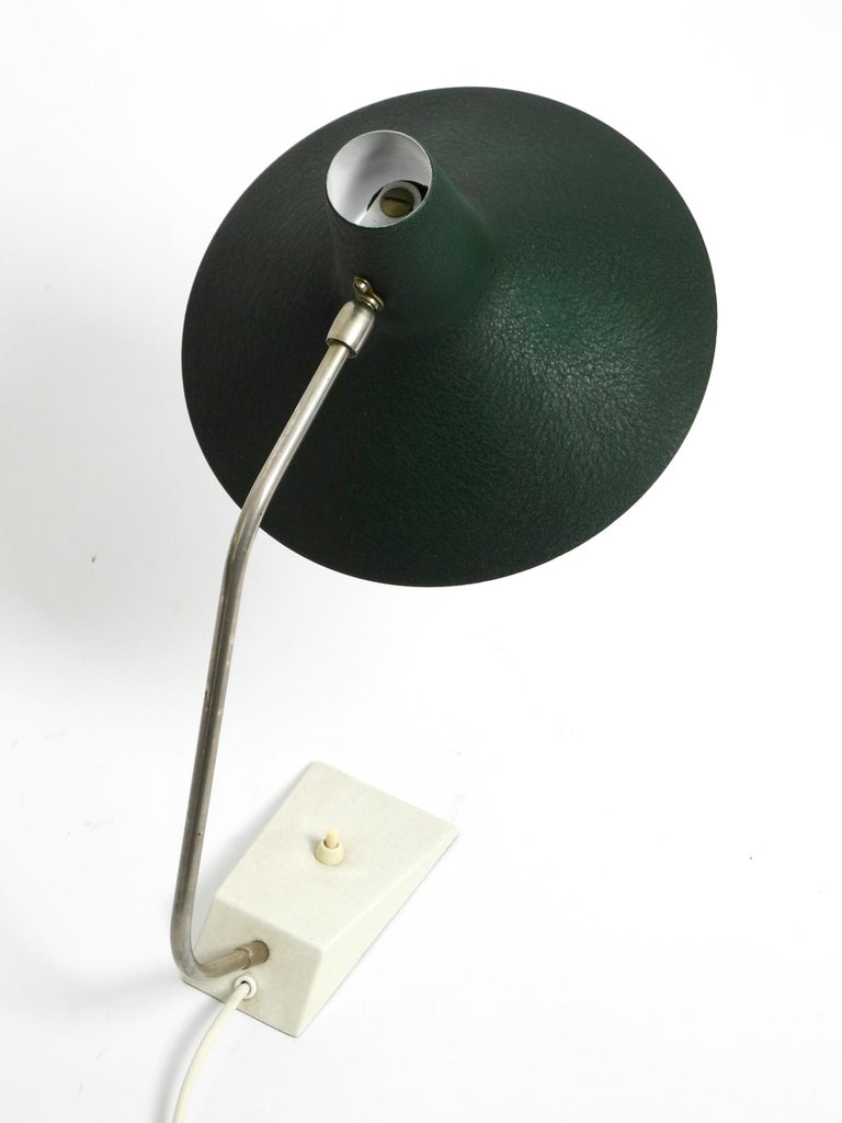 Minimalist Mid-Century Modern Table Lamp with Green Wrinkle Finish from ...