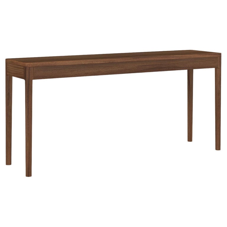 Minimalist Modern Console Table in Walnut For Sale at 1stDibs