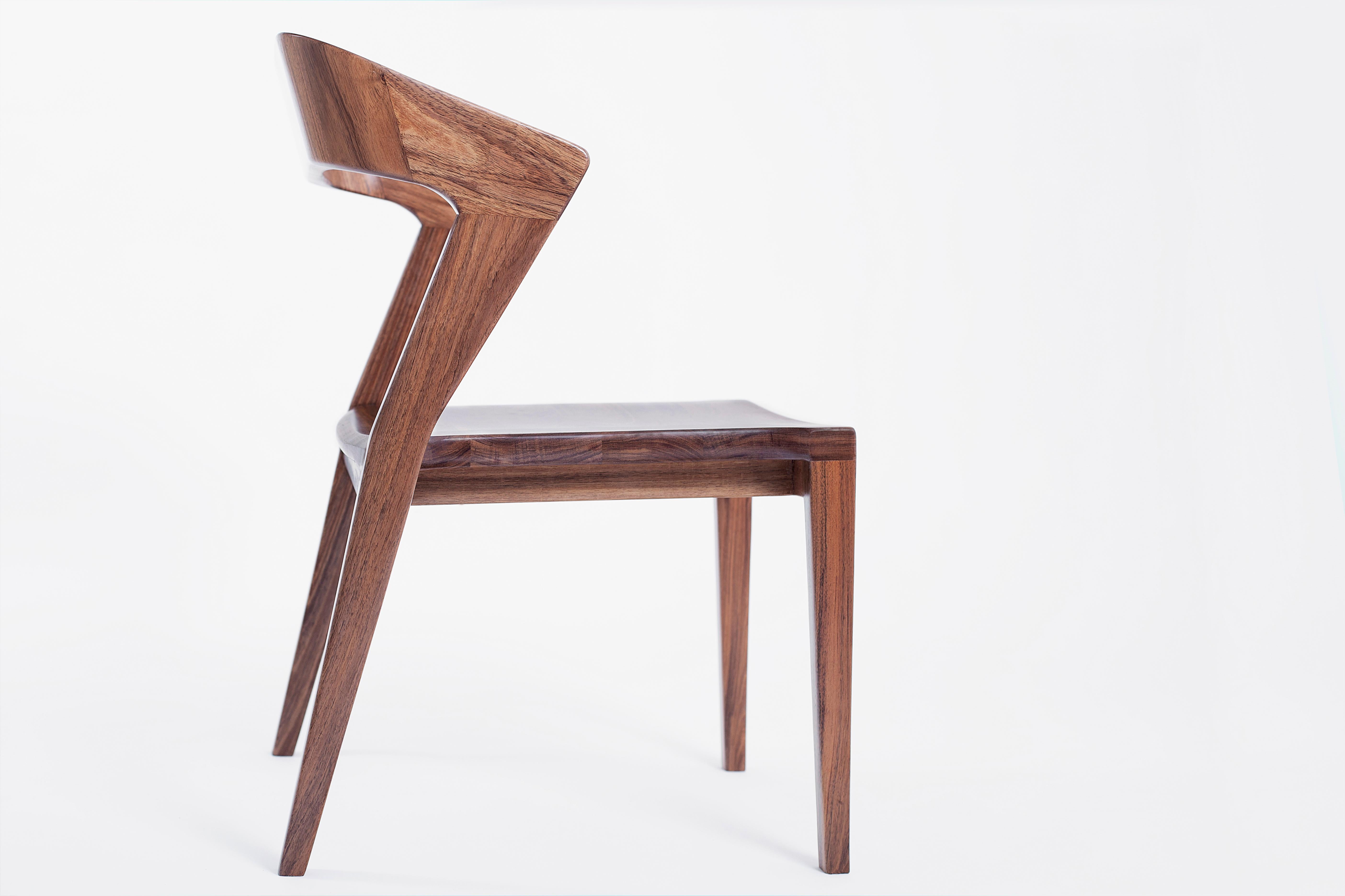 Minimalist Modern Dining Chair in Mexican Hardwood For Sale at 1stDibs