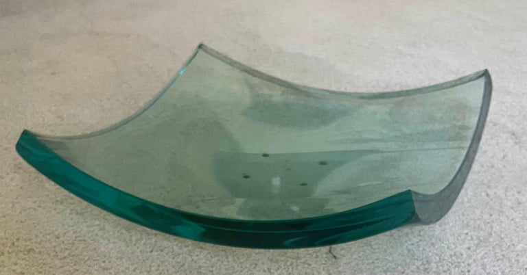 Minimalist Modern Italian Polished Glass Bowl / Centerpiece by ...