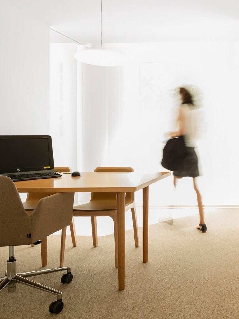 Minimalist Modern Table in Oak Wood Rectangular For Sale at 1stDibs